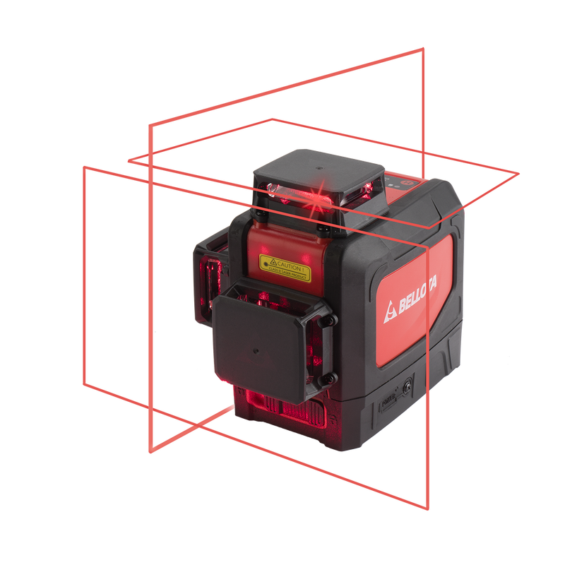 Laserski nivelir 3 x 360 rdeč| Bellota | Erinox